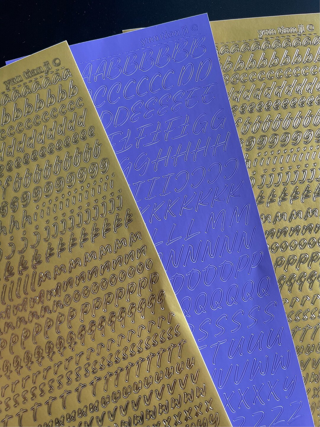 Bundle of 3 Alphabet Sticker Sheets - Etsy