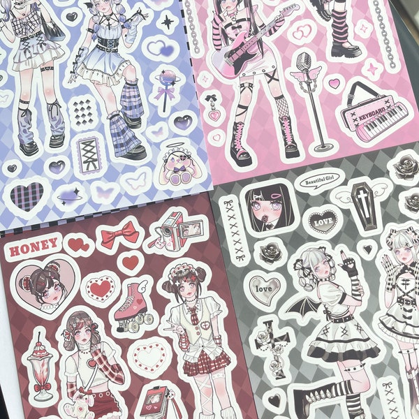 Stickers Sheet Anime - Etsy