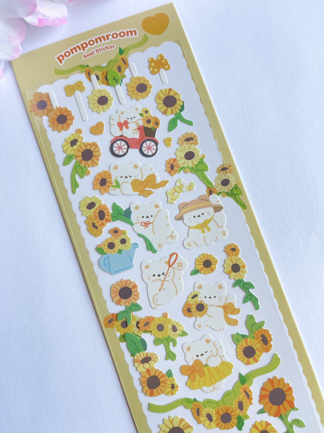 Sunflower Farm Sticker Sheets, Kawaii Sticker Sheets - Etsy