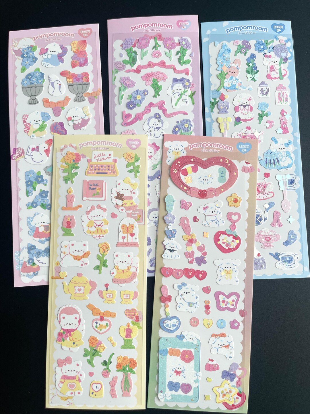 Kpop Toploader Holographic Sticker Sheets, Kawaii Sticker Sheets, Cute ...