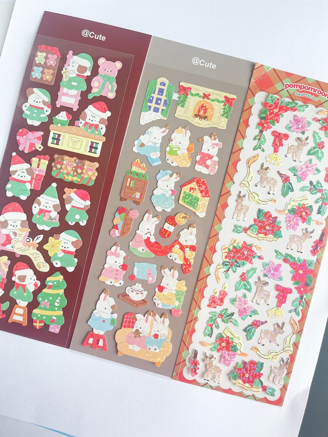 Christmas Stickers Journal, Holiday Sticker Sheets, Kawaii Christmas ...