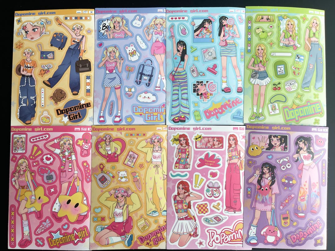 Anime Sticker Sheet - Etsy