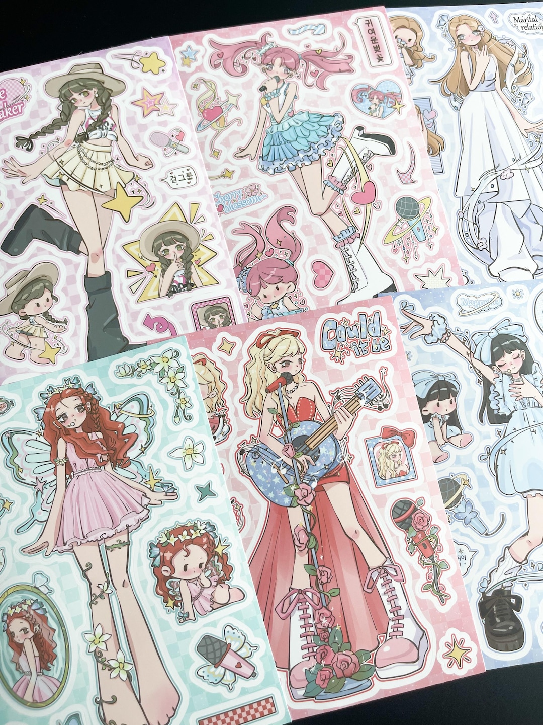 Anime Sticker Sheet - Etsy