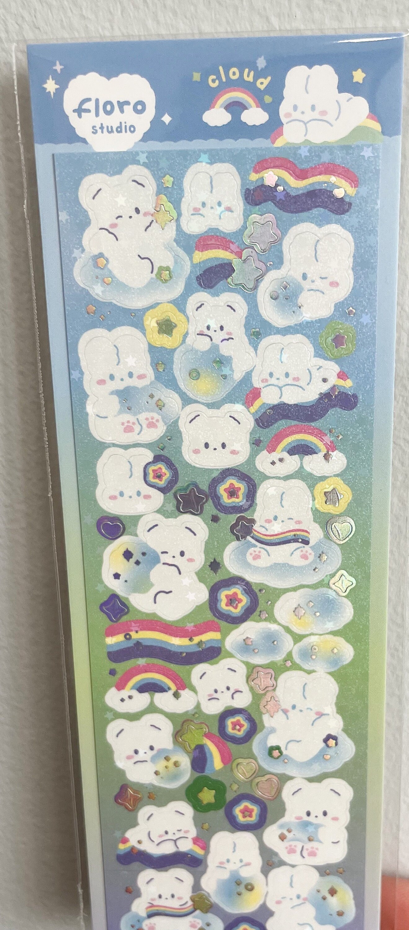 Kawaii Teddy Holographic Sticker Sheets Kawaii Sticker Sheets - Etsy