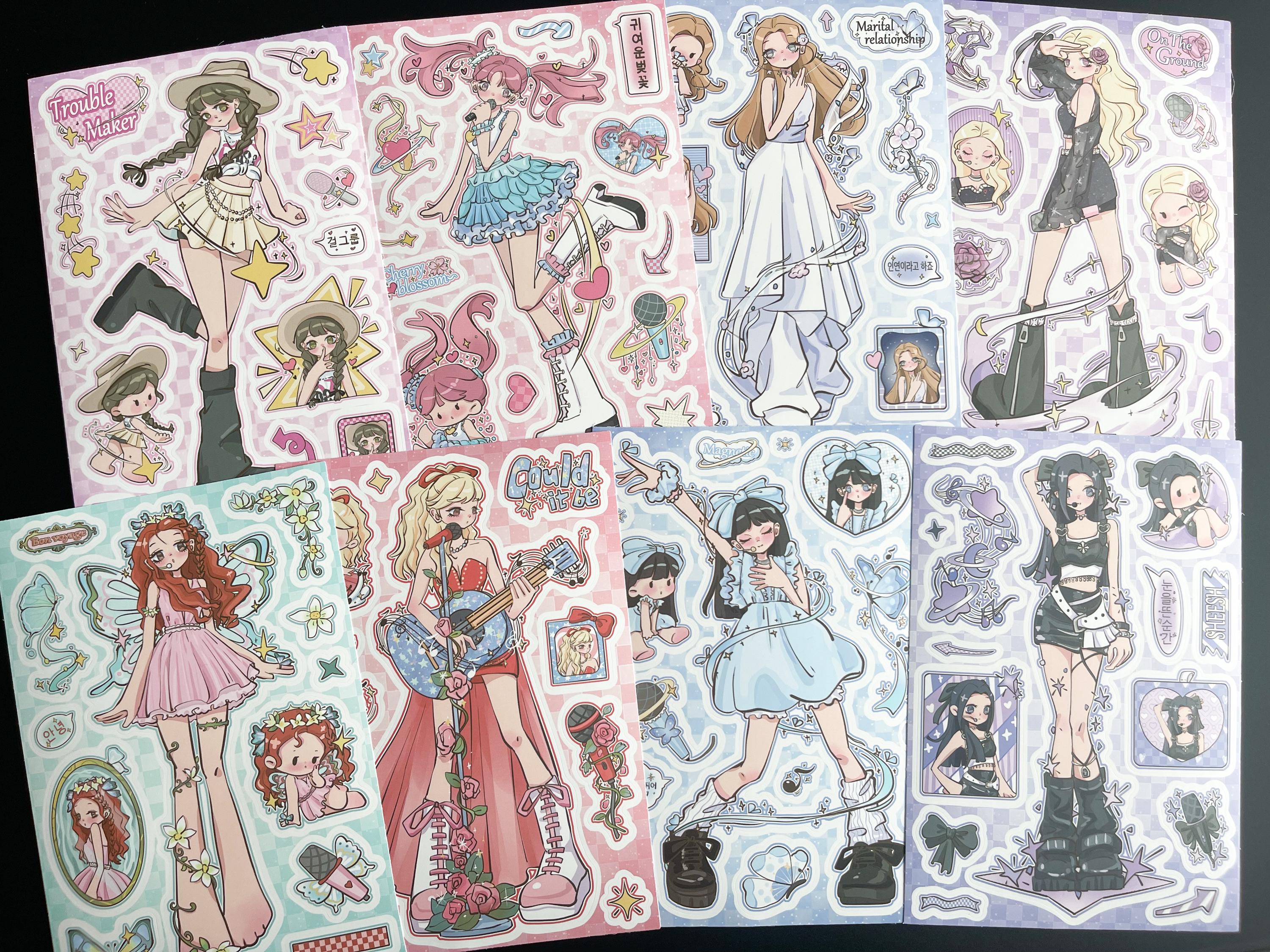 Anime Sticker Sheet - Etsy