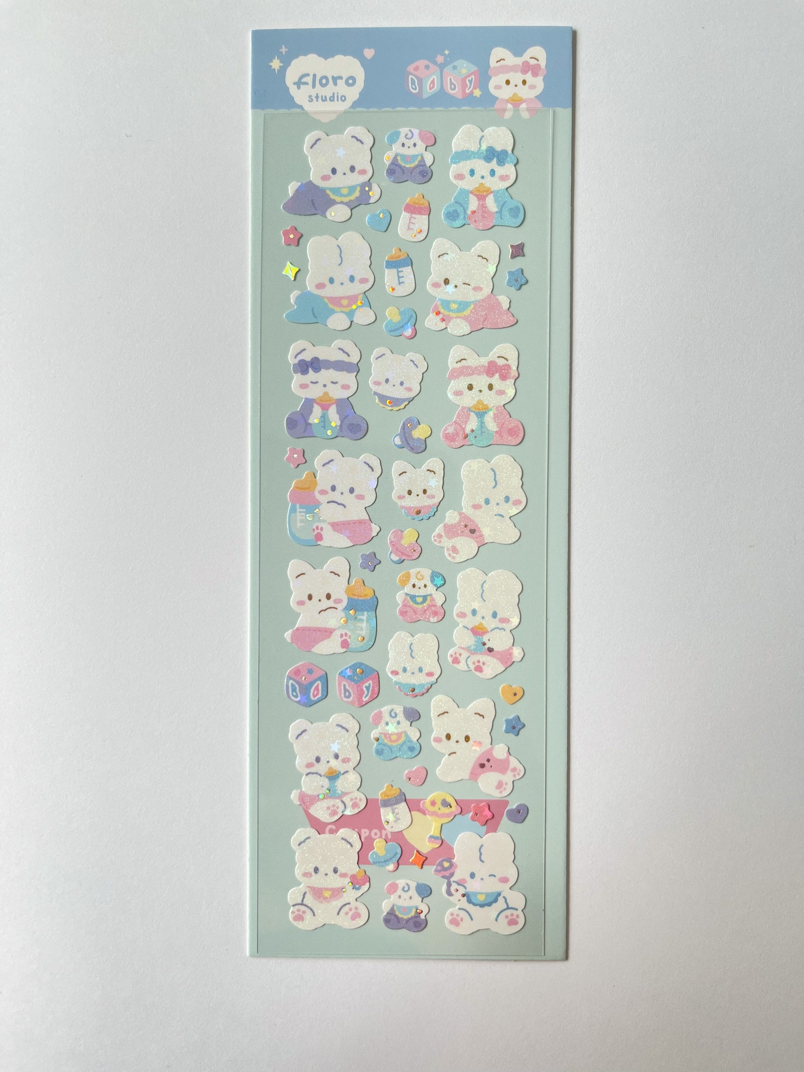 Kawaii Teddy Holographic Sticker Sheets Kawaii Sticker Sheets - Etsy