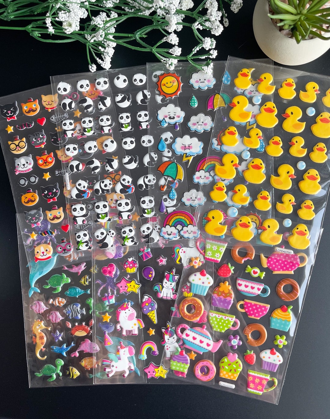 Cute Puffy Stickers Puffy Sticker Sheet - Etsy Canada