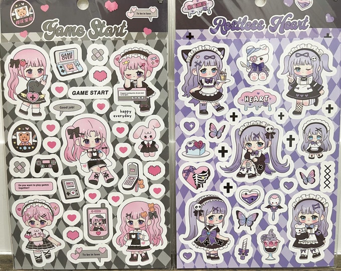 Anime Sticker Sheet - Etsy