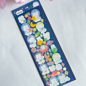 Cute Space Holographic Sticker Sheets, Kawaii Sticker Sheets - Etsy