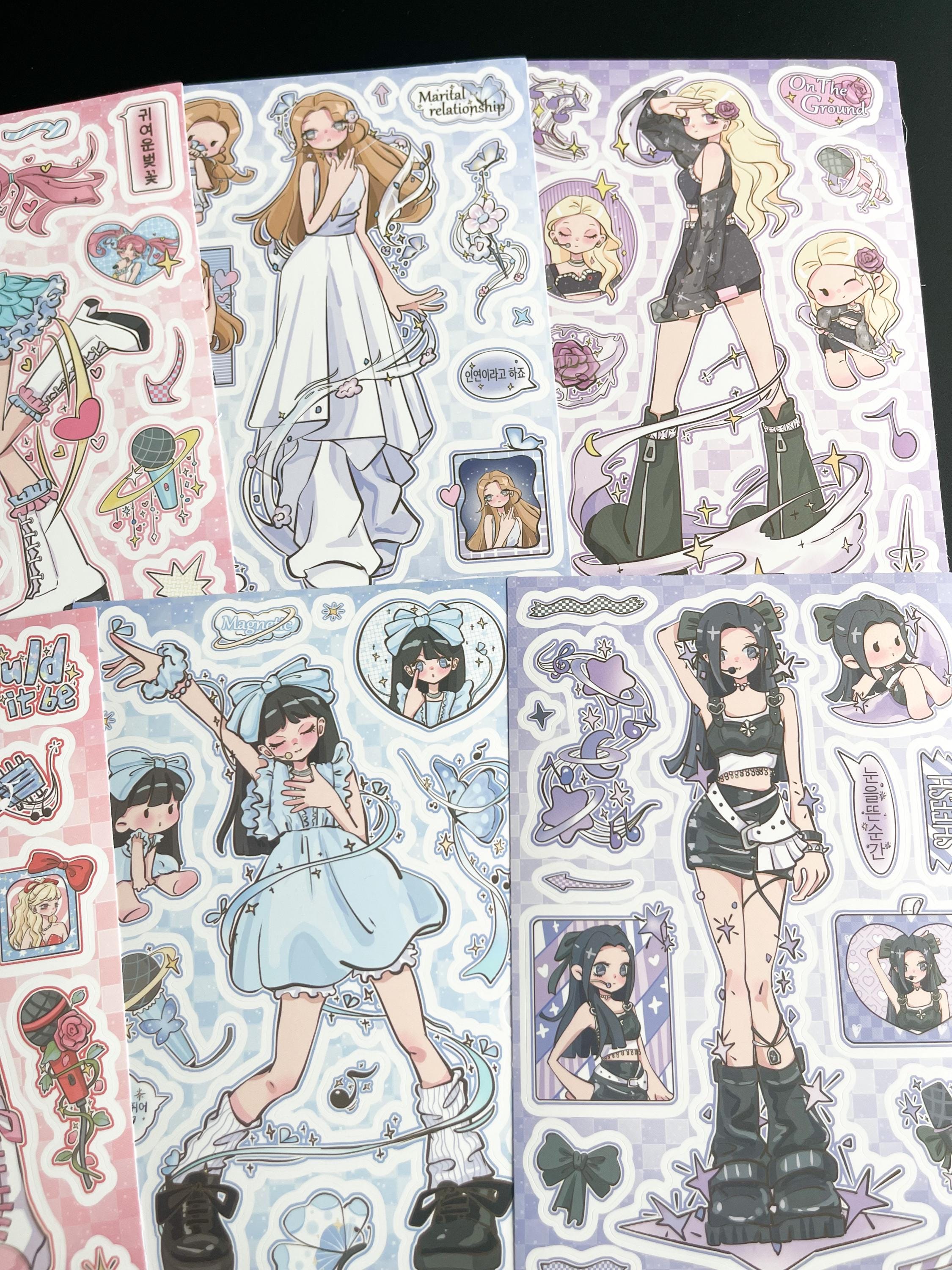 Anime Sticker Sheet - Etsy