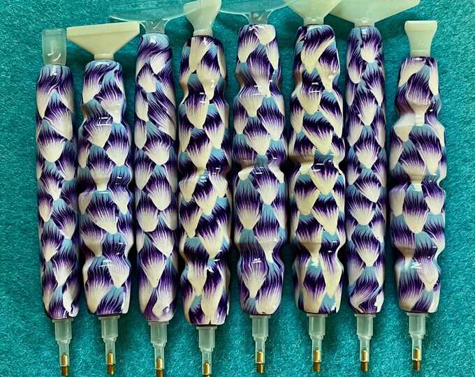 Diamond Painting Pen, Dragon Scales Purple Blue White, Handmade ...