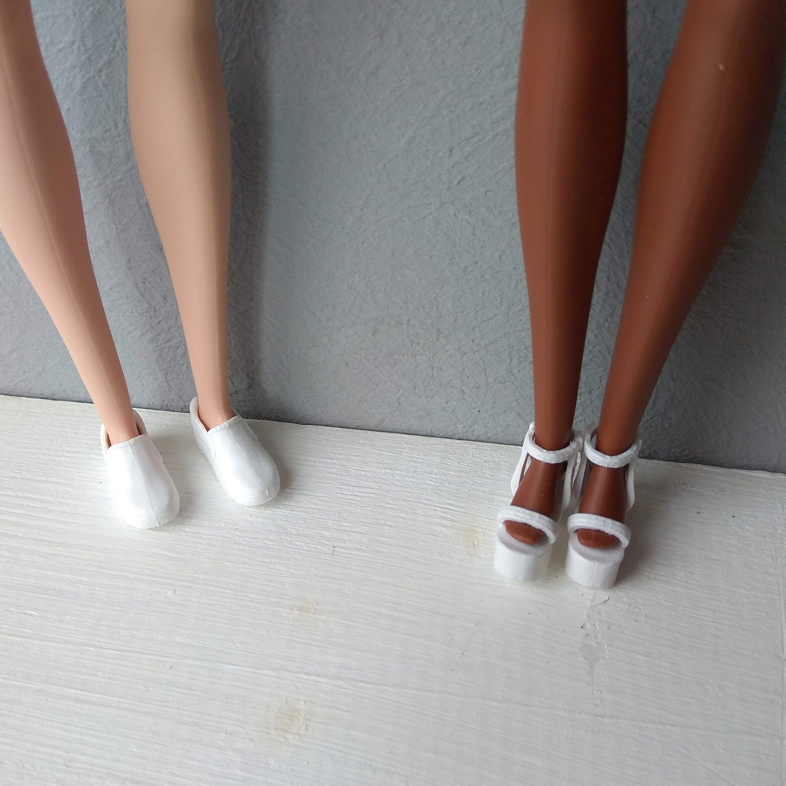 Barbie shoes Doll shoes Barbie white shoes Barbie red shoes | Etsy