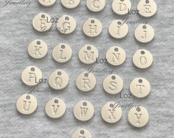 Round Initial Charm | Etsy