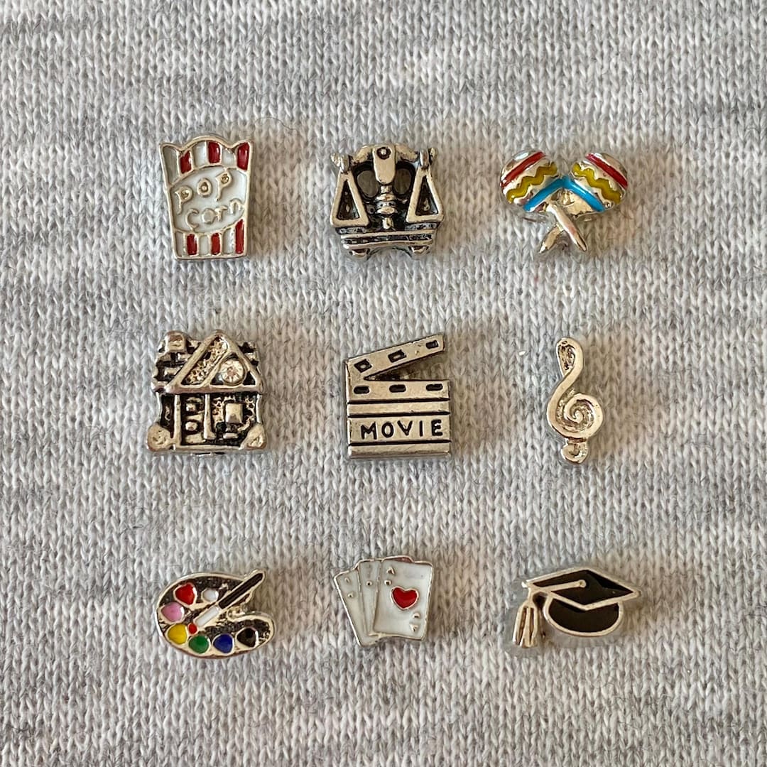 Film and Music Charms for Floating Locket Uk: Pendant Memory Necklace ...