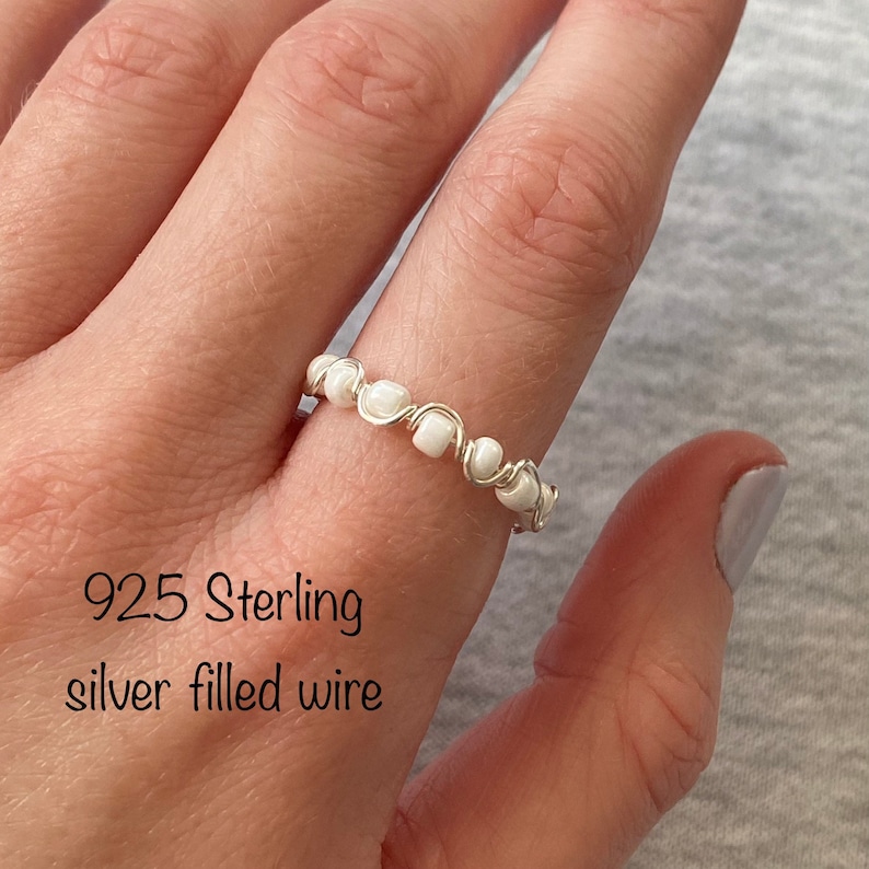 Multicolour Braided Bead Wire Ring UK Customisable Jewelry - Etsy