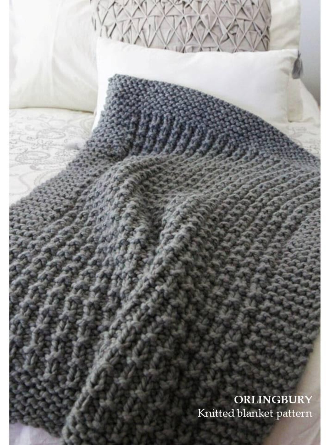 Easy Knitting Pattern, Cloud and Comfort Blanket, Textured Knit Blanket ...