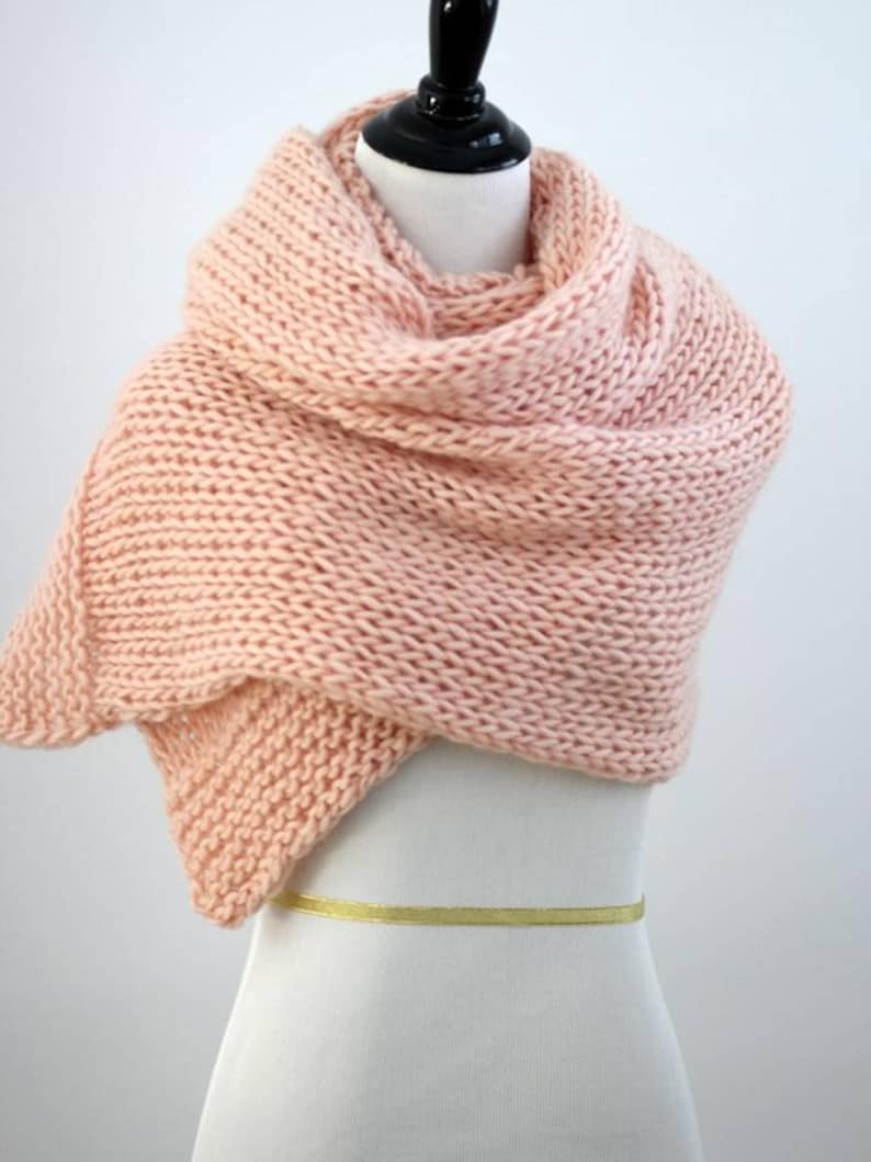 Rectangle Shawl Knitting Pattern: Bulky Knit Wedding Wrap (PDF Pattern ...
