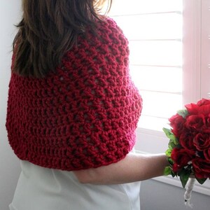 Bridal Capelet Winter Wedding Shawl Red Bridal Shawl | Etsy