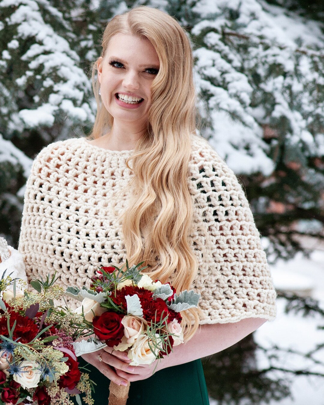 Bridesmaid Capelet, Wedding Shawl, Bridal Capelet, Winter Wedding Shawl ...