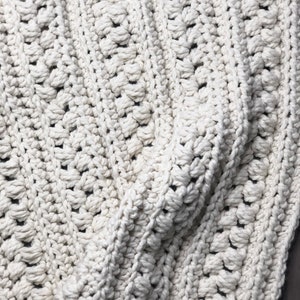 Crochet Blanket Pattern, Crochet Throw, Easy Textured Crochet Blanket ...