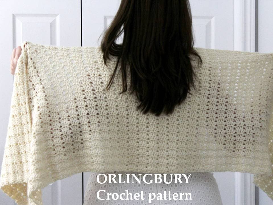 Crochet Rectangle Shawl Pattern Crochet Wrap Pattern Crochet - Etsy
