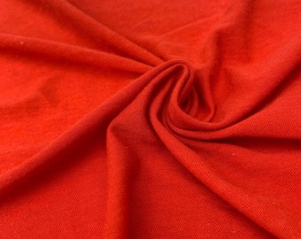 Red Orange Fabric | Etsy