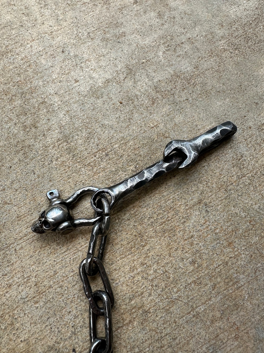 Stainless Steel Wallet Chain With Stainless Skull and Clasp, Custom ...