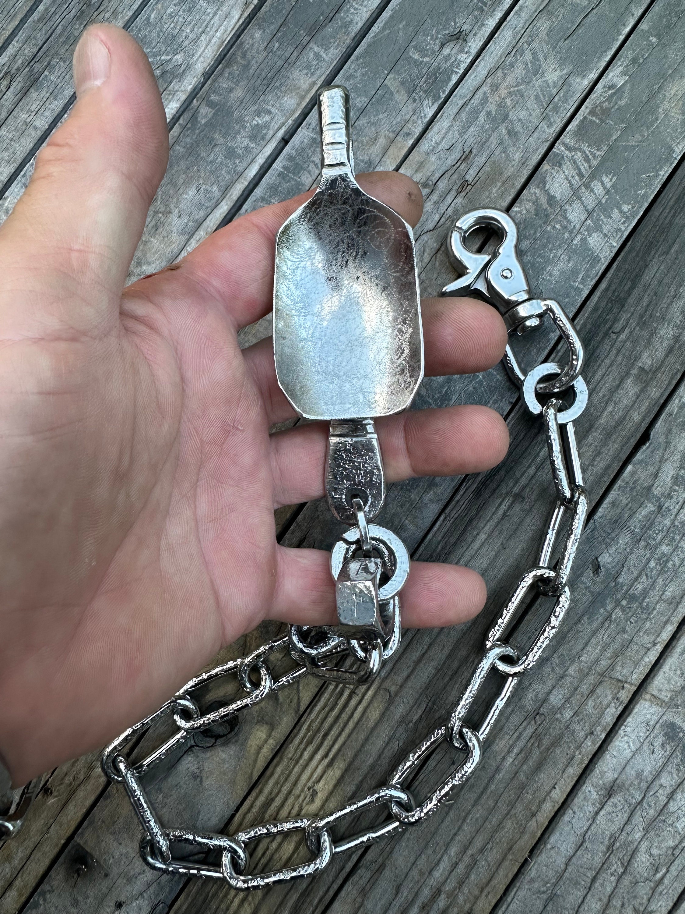 Stainless Steel Wallet Chain 24” With Spoon Belt Hook - Etsy