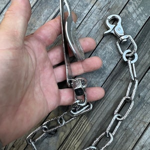 Stainless Steel Wallet Chain 24” With Spoon Belt Hook - Etsy