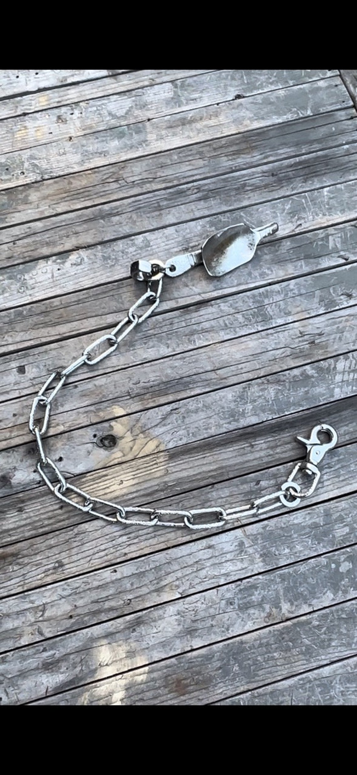 Stainless Steel Wallet Chain 24” With Spoon Belt Hook - Etsy