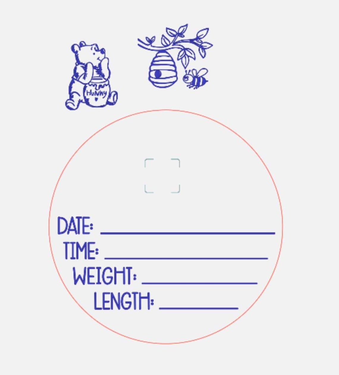 Bear Baby Birth Stat Sign SVG | Laser Cut File | Newborn Announcement ...