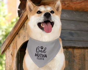 BAD MOTHA FLUFFA dog Bandana - Etsy