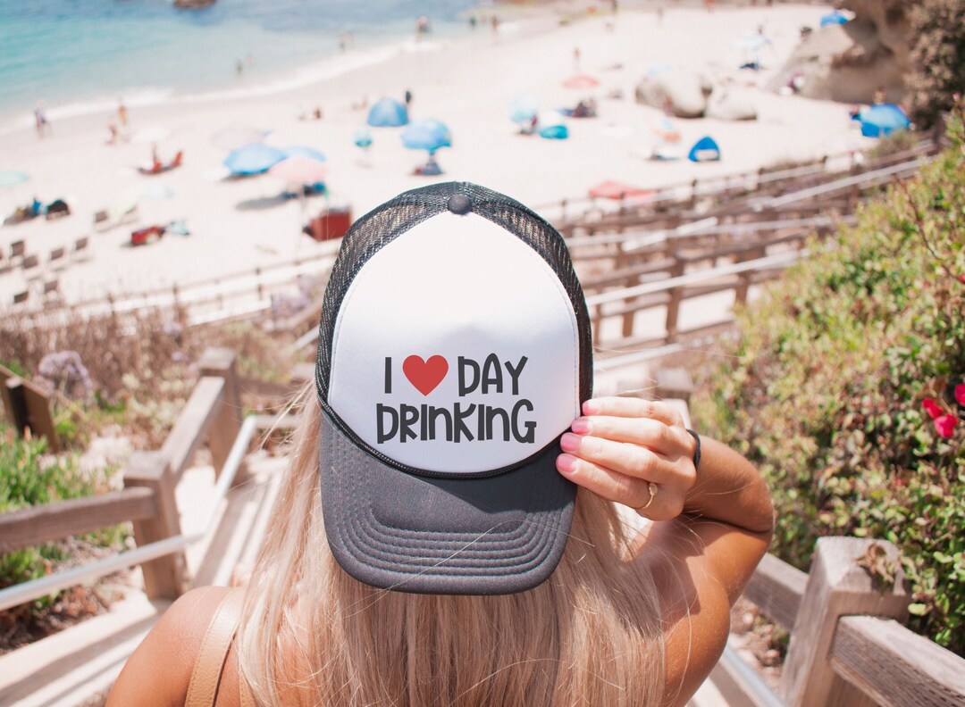 I Love Day Drinking Hat, Day Drinking, Funny Hat, Day Drinking Hat, Gag ...