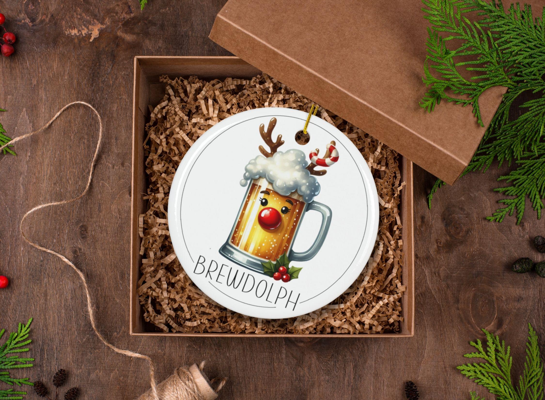 Brewdolph Christmas Ornamnet for Beer Lovers, Fun Beer Christmas Gift ...