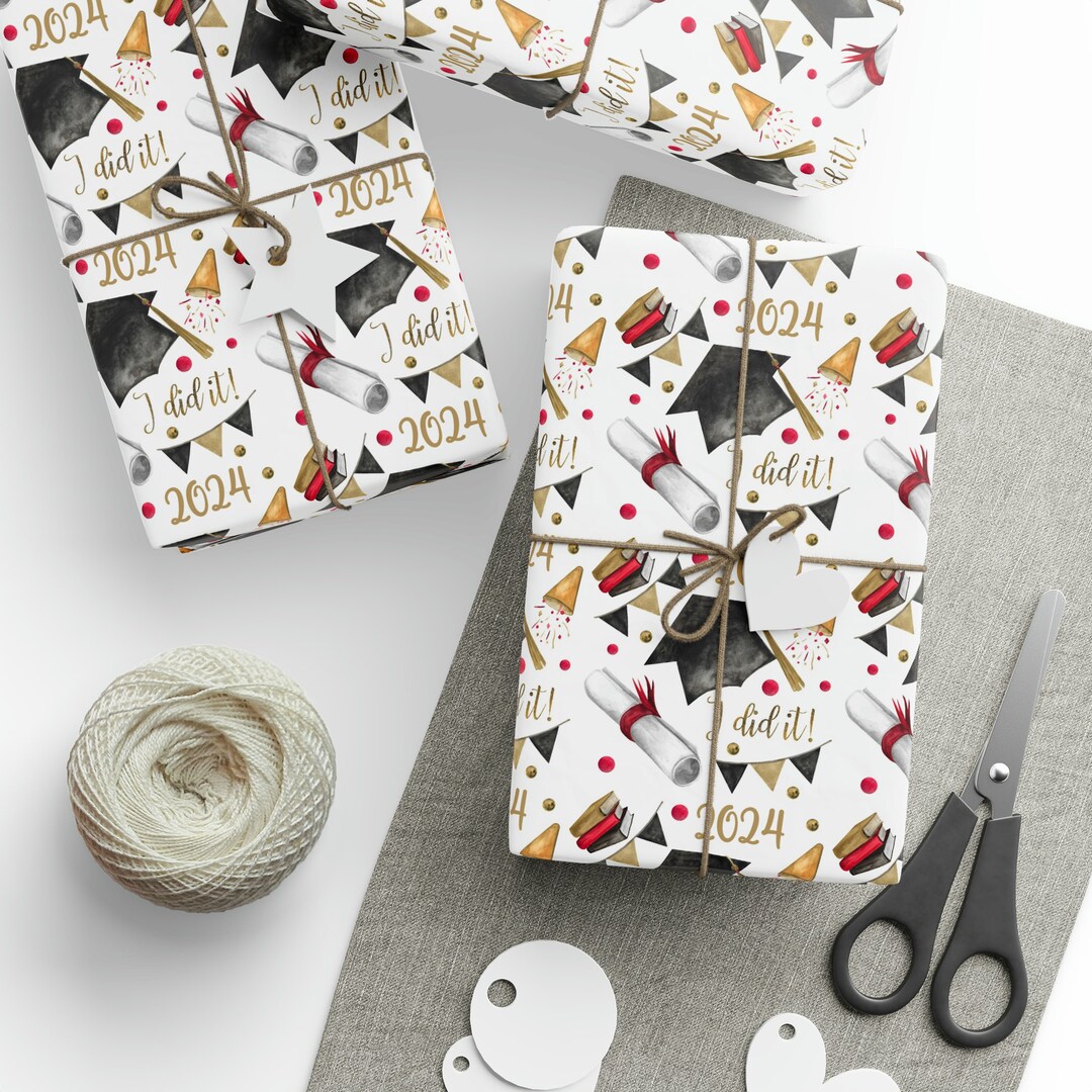 Graduation 2024 Wrapping Paper, 2024 Wrapping Paper, Graduation ...