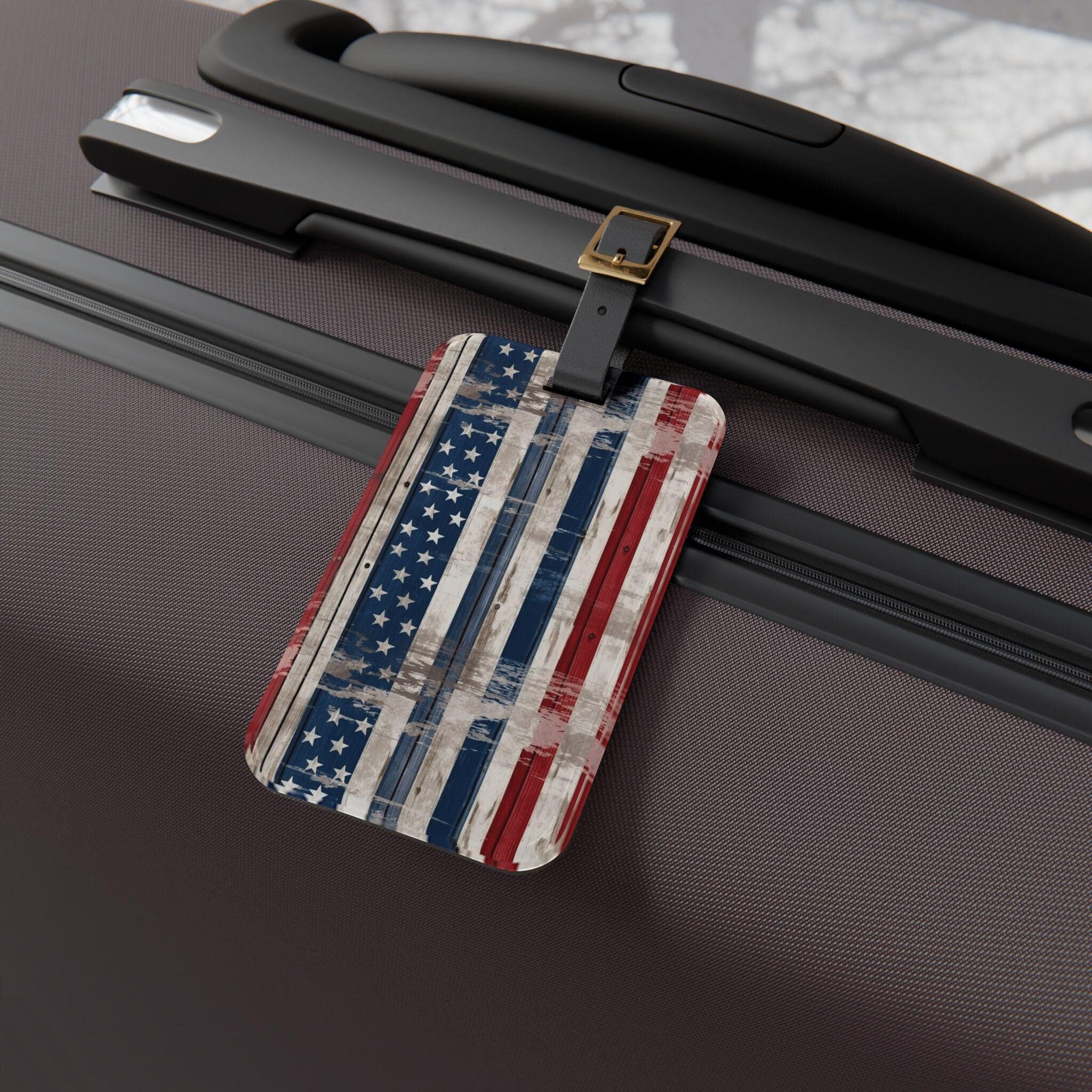 American Flag Luggage Tag, US Flag Luggage Tag, Proud to Be American ...