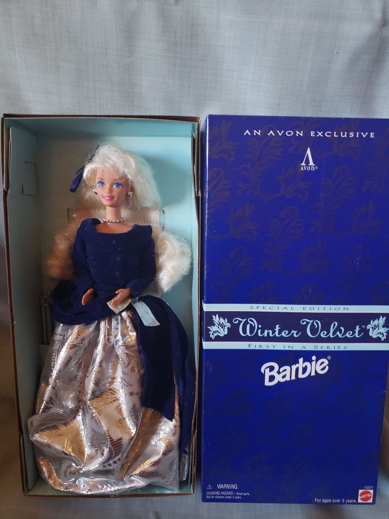 Winter Velvet Barbie, First in a Series, an Avon Exclusive - Etsy