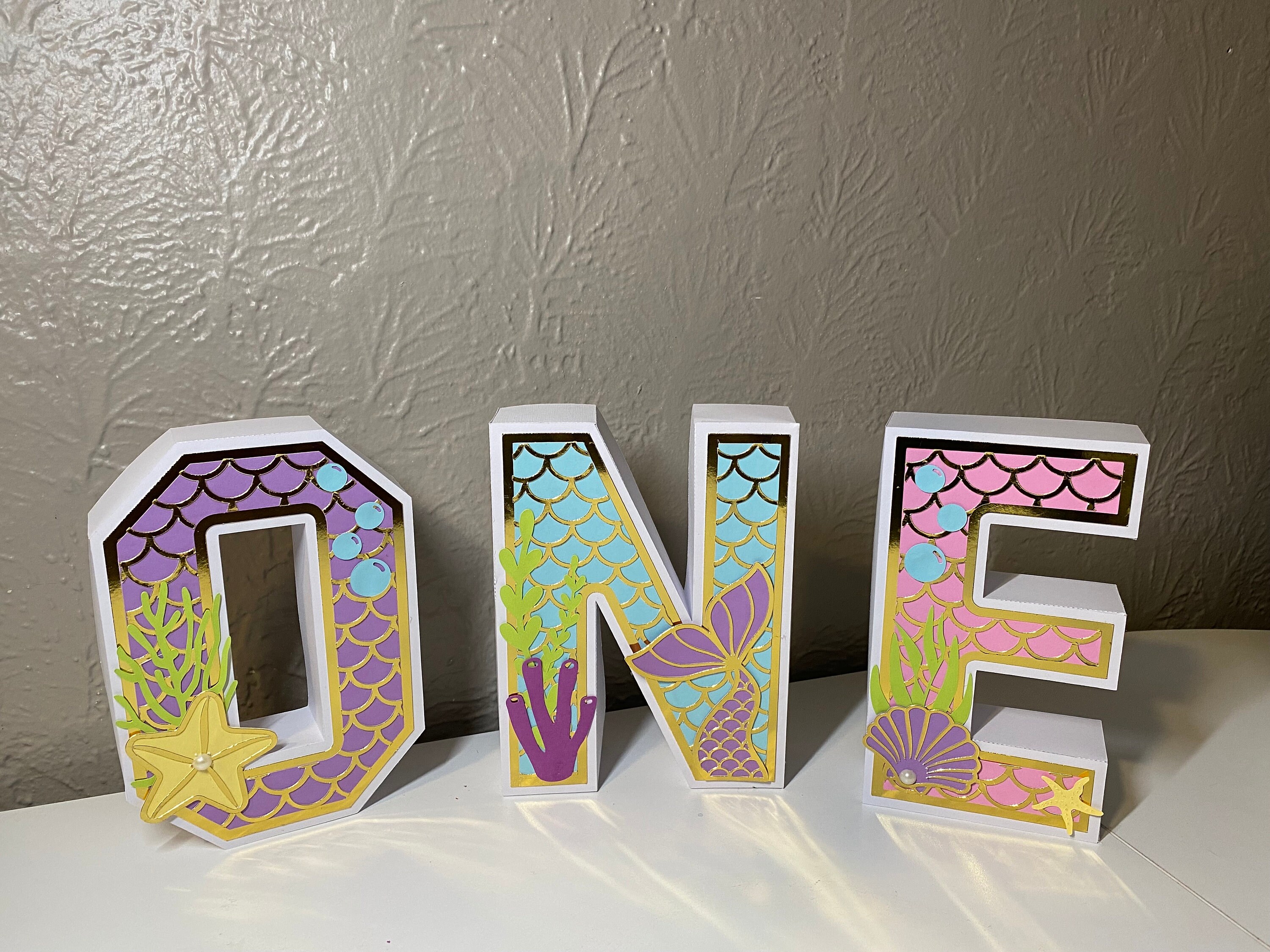 Oneder the Sea Mermaid Theme 3D Letters or Number - Etsy