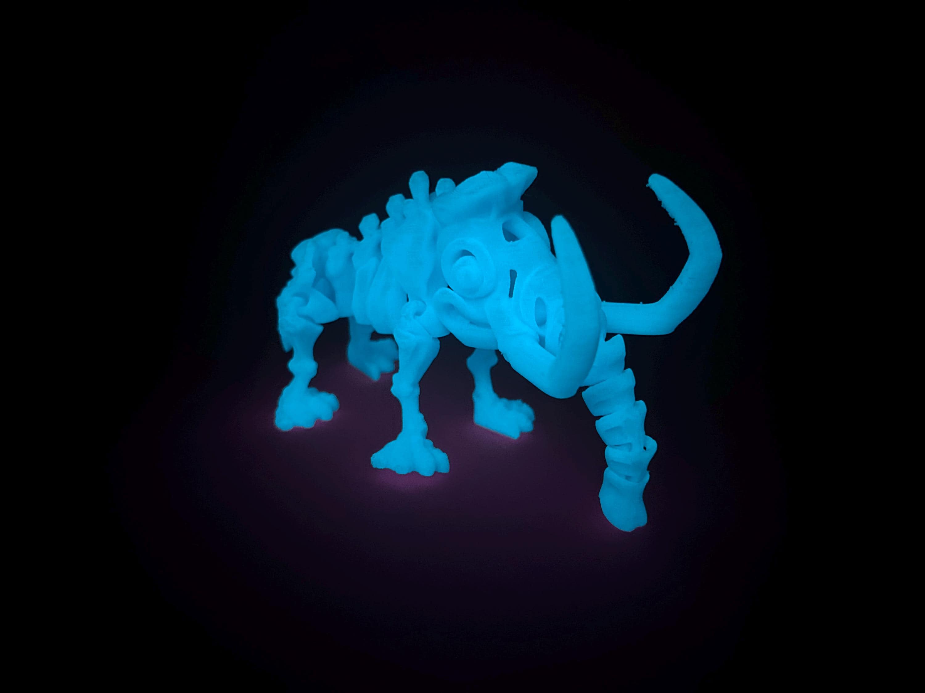 Flexi 3D Printed Woolly Mammoth Elephant Fossil Fidget Sensory Toy Desk ...