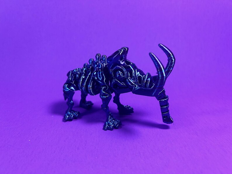 Flexi 3D Printed Woolly Mammoth Elephant Fossil Fidget Sensory Toy Desk ...