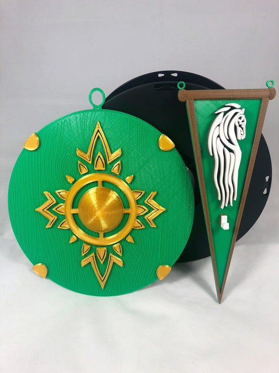 Custom 3D Lord of the Rings Inspired Rohan Shield & Banner 2pc | Etsy