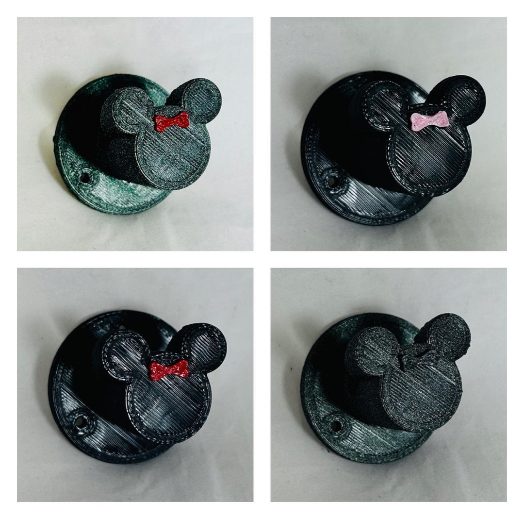 4pc Custom 3D Minnie Mouse Wall Mounted Hanger Hook for Headband Ears ...