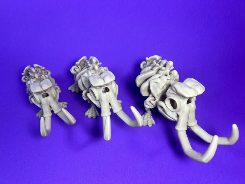 Flexi 3D Printed Woolly Mammoth Elephant Skeleton Fossil Fidget Sensory ...
