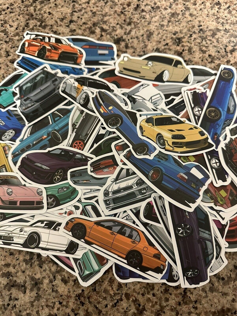 100pcs Custom Random Car Stickers Vinyl Random No Duplicate JDM Dope ...