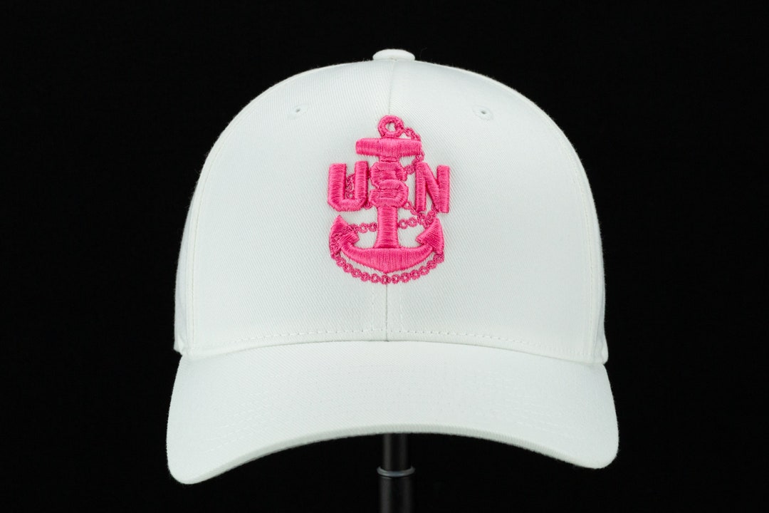 US Navy Chief Hat (white Hat- Pink Anchor) - Etsy