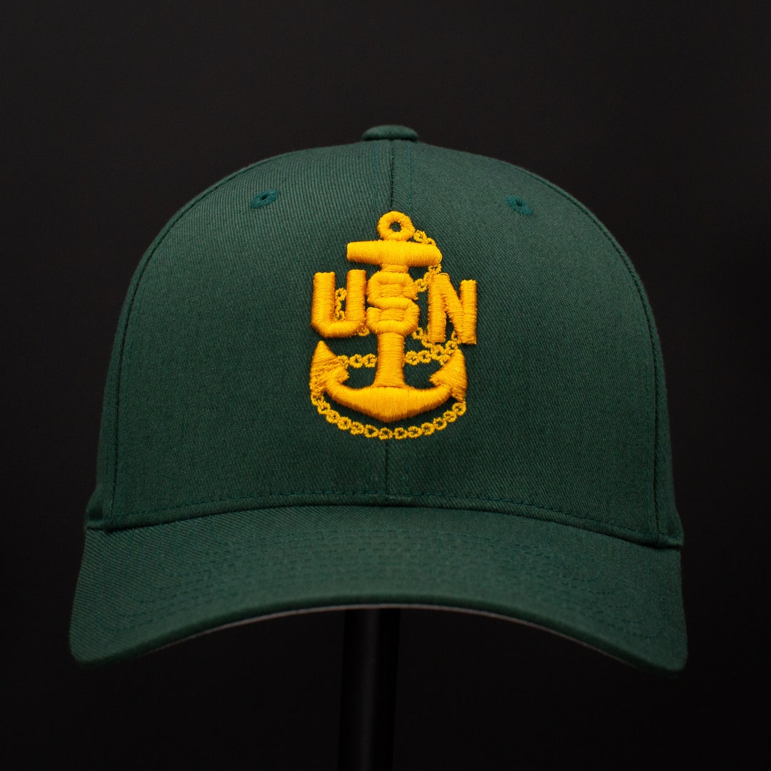 US Navy Chief Hat (dark Green) All Gold Anchor - Etsy