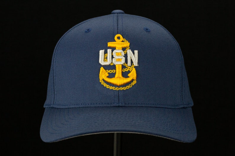 Navy Chief Ball Cap navy Blue Hat W/ Gold Anchor - Etsy