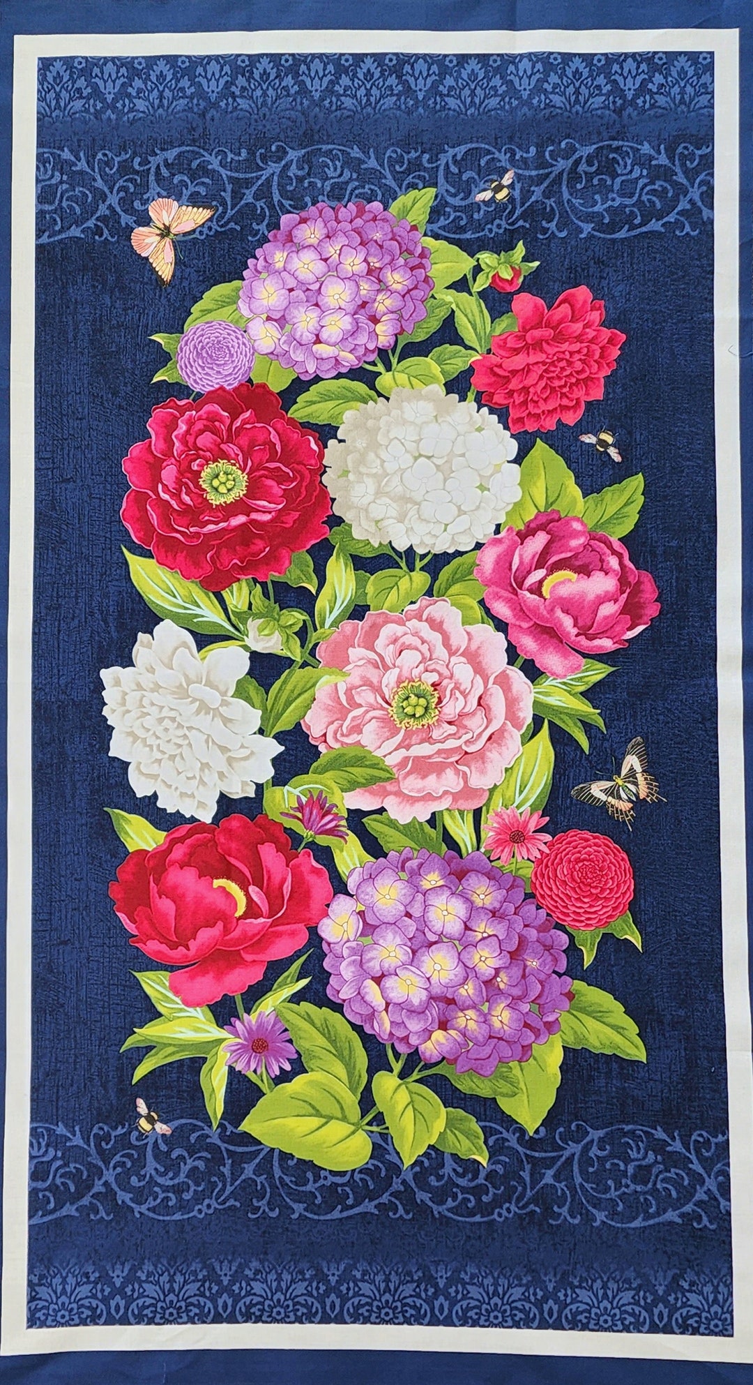 PANEL Floral Serenade by Anne Rowan for Wilmington Prints - Etsy