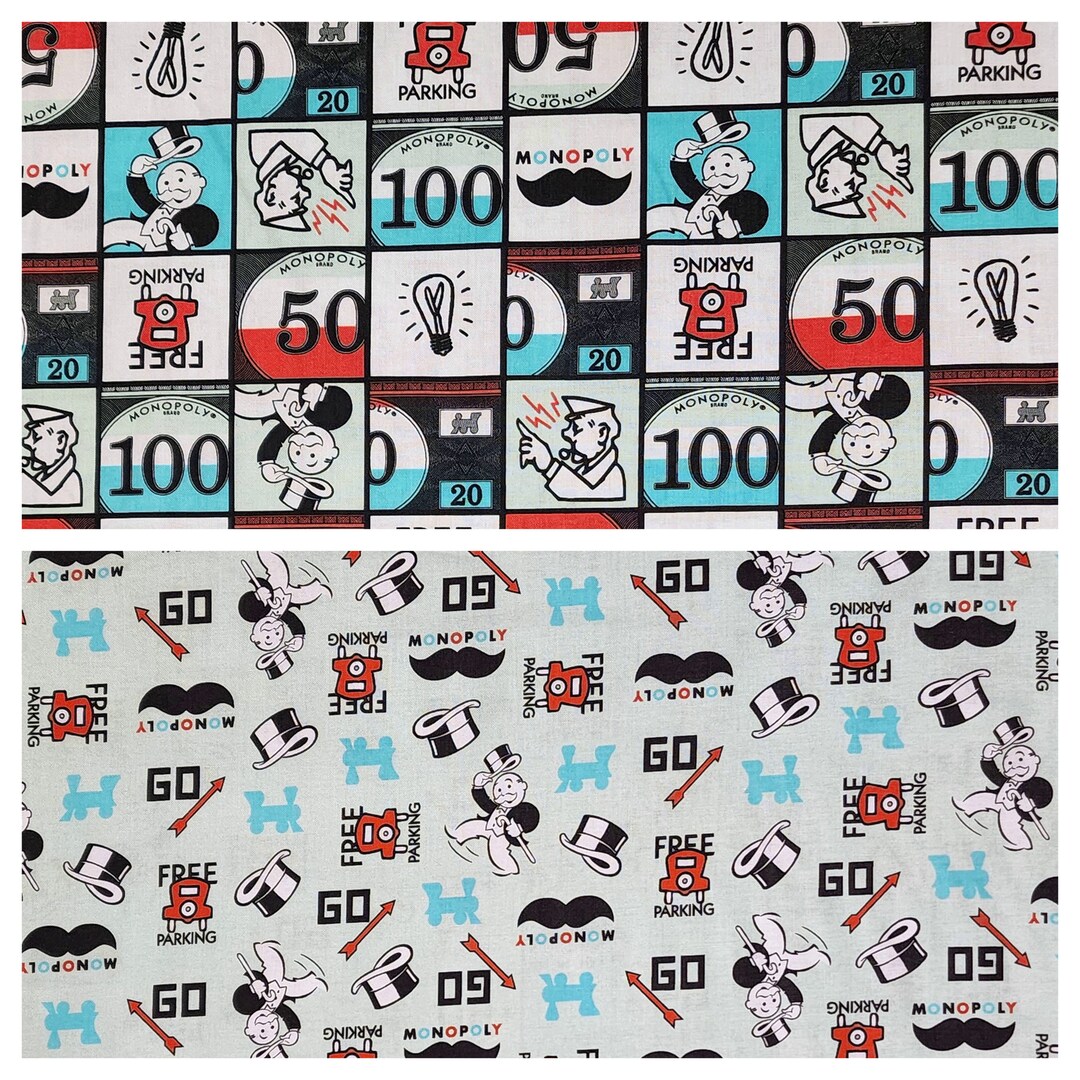 YARD Monopoly Icons Hasbro Gaming© Camelot Fabrics - Etsy