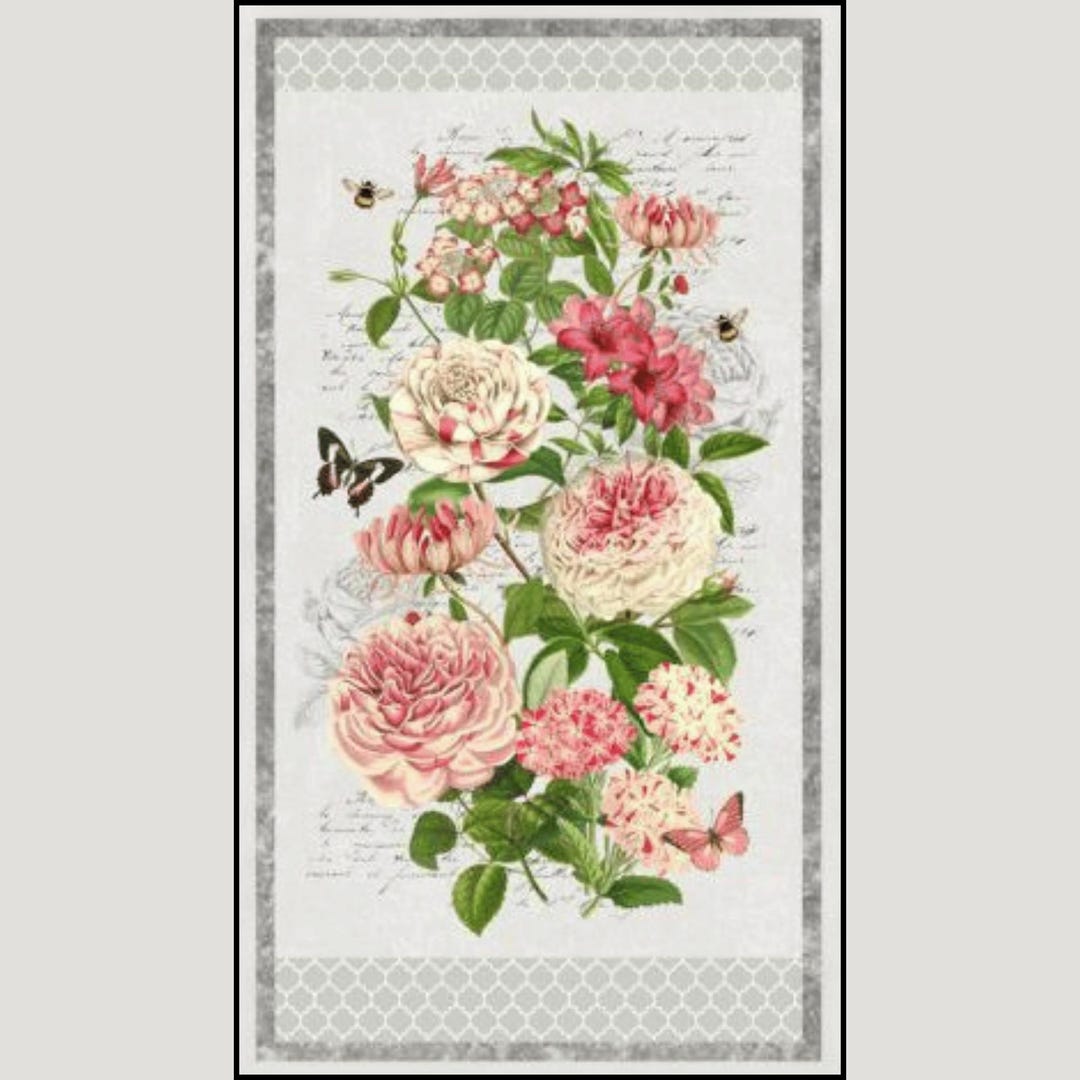 PANEL Le Bouquet Anne Rowan for Wilmington Prints - Etsy